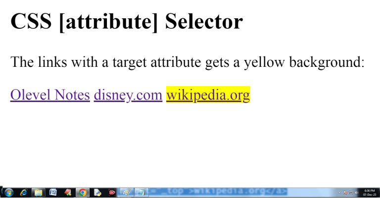 Html css selectors types with examples - HTML CSS
