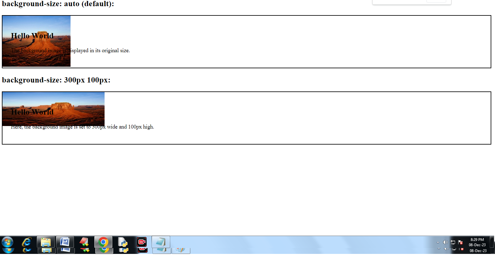 css background property with example - HTML CSS